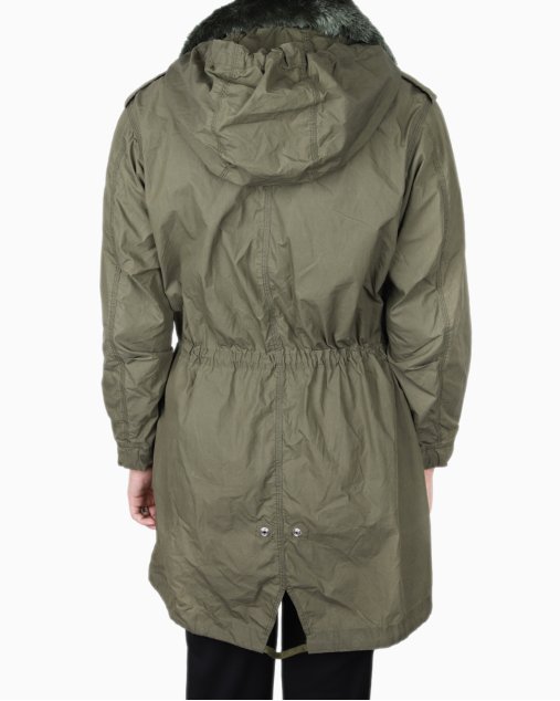 Parka Diesel Original Gola Pelúcia Verde Feminina