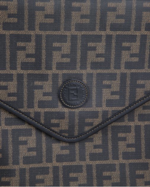Pasta Fendi Original Vintage Zucca Canvas Monograma Feminina
