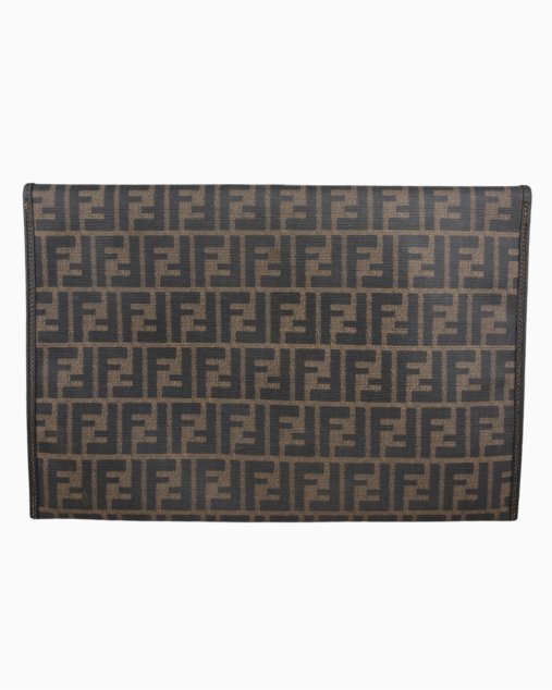 Pasta Fendi Original Vintage Zucca Canvas Monograma Feminina