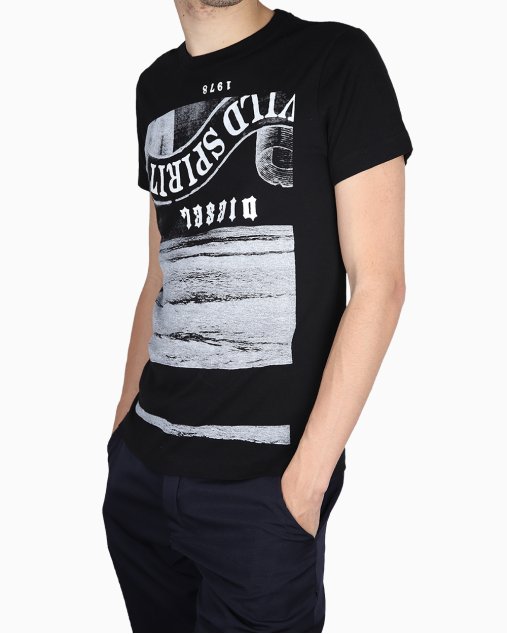 Camiseta Diesel Original Wild Spirit 1978 Preta Feminina
