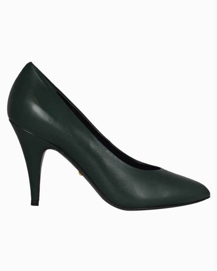 Sapato Gucci Original Scarpin Couro Verde Feminino