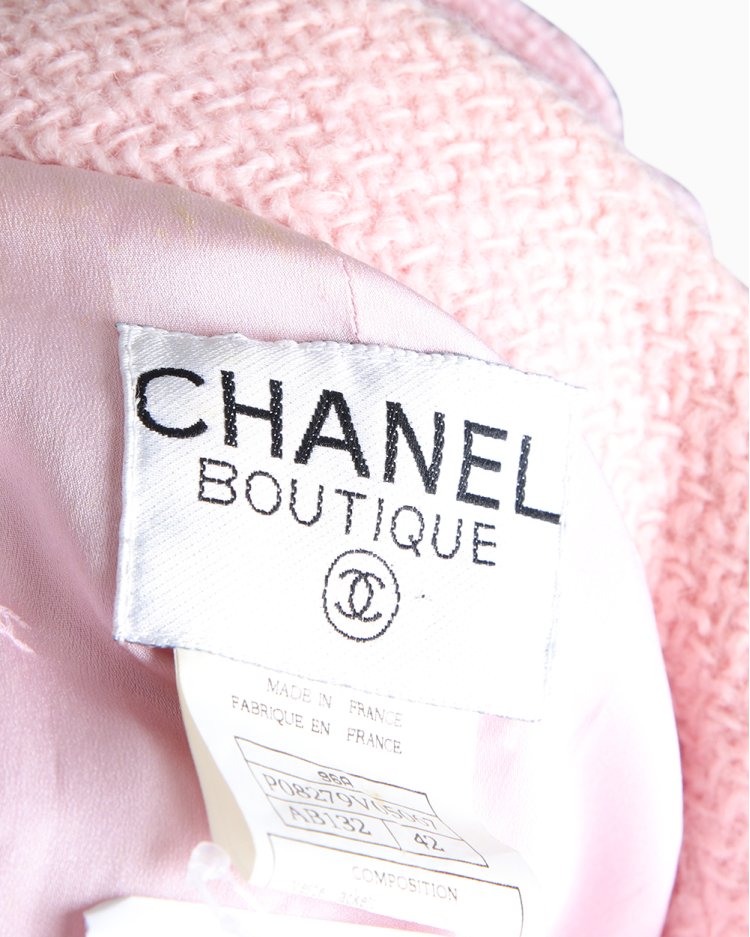 Casaco Chanel Original Lã Rosa Feminino