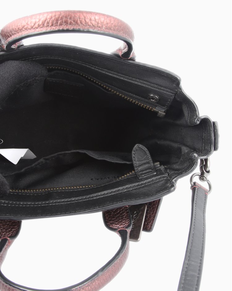 Bolsa Coach Original Swagger 21 Borgonha Metalizada Feminina