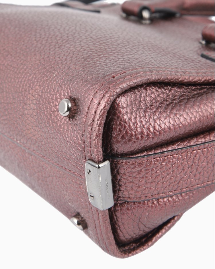 Bolsa Coach Original Swagger 21 Borgonha Metalizada Feminina