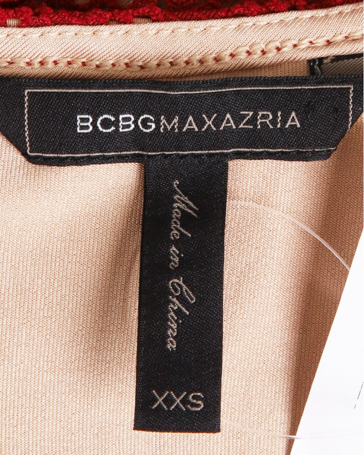 Vestido BCBG Maxazria Original Rendado Vinho Feminino