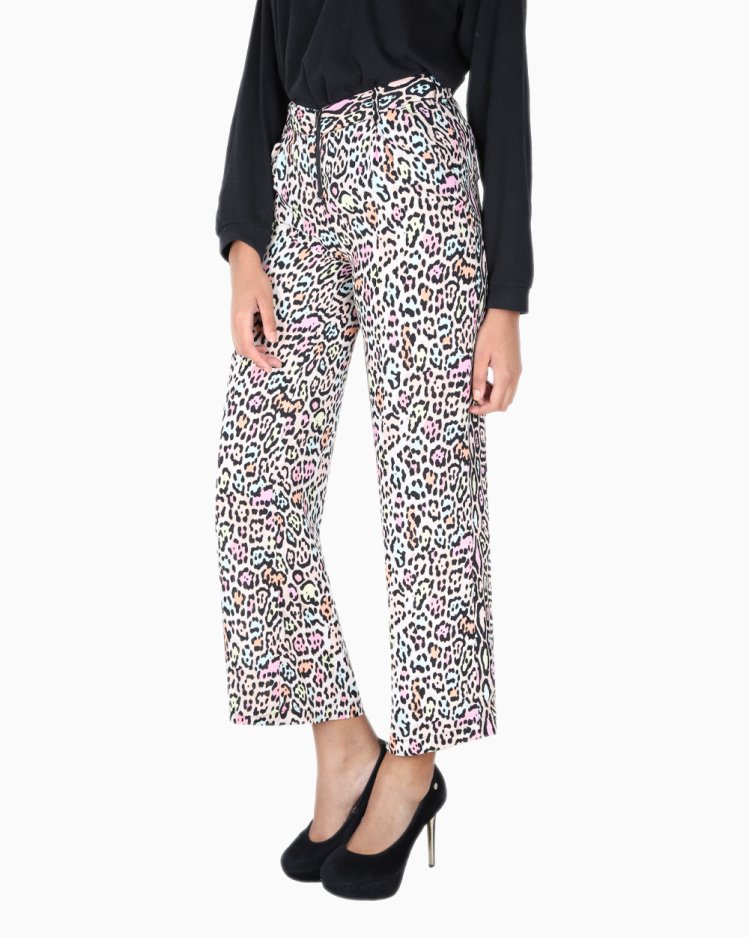 Calça BCBG Maxazria Original Reta Animal Print Feminina