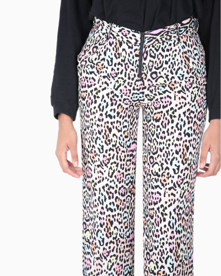 Calça BCBG Maxazria Original Reta Animal Print Feminina