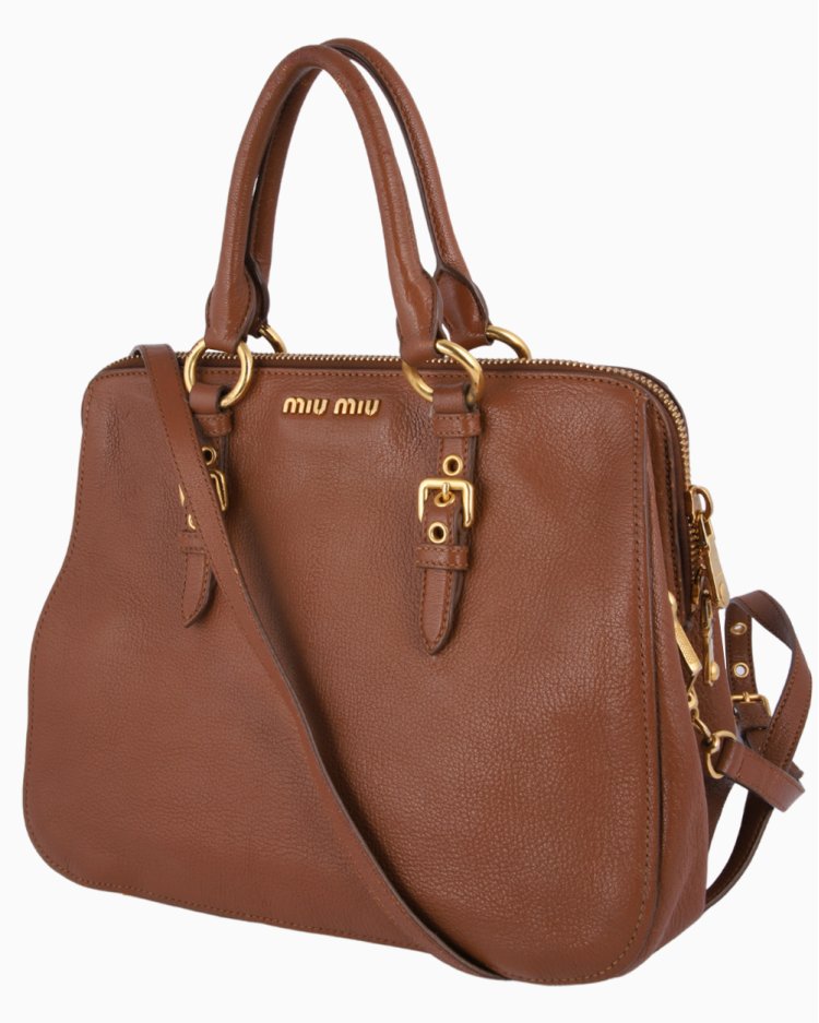 Bolsa Miu Miu Original Madras Doctor Marrom Feminina