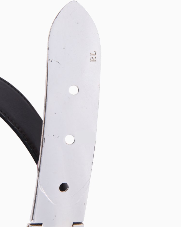 Cinto Ralph Lauren Original Couro Preto Masculino