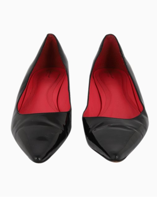 Scarpin Zeferino Original Couro Verniz Preto Feminino