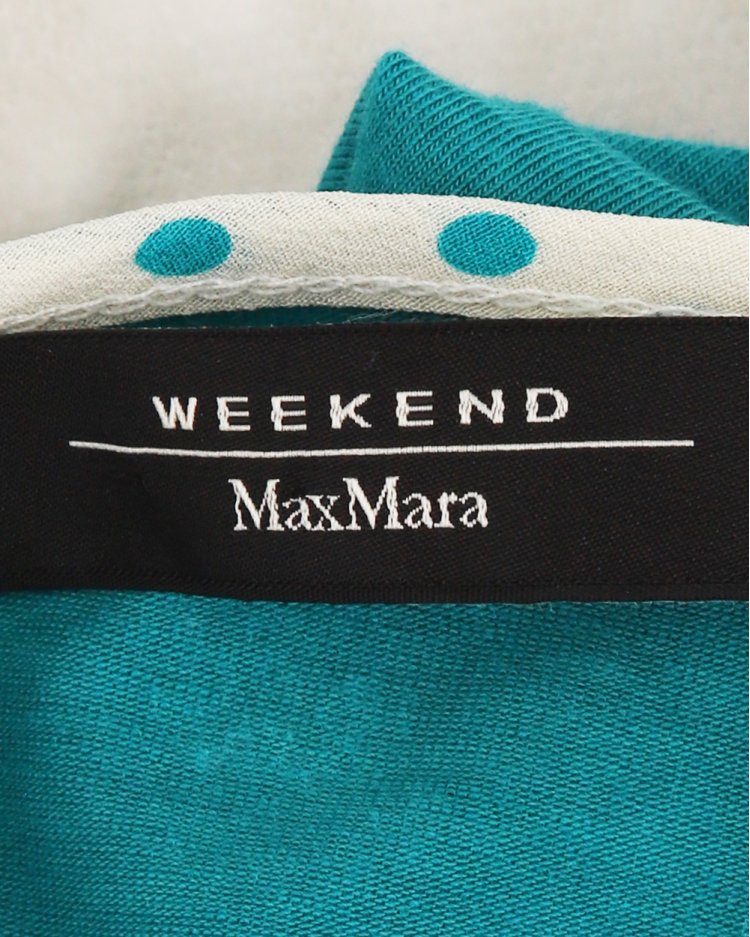 Blusa MaxMara Original Poá Azul Turquesa Feminina