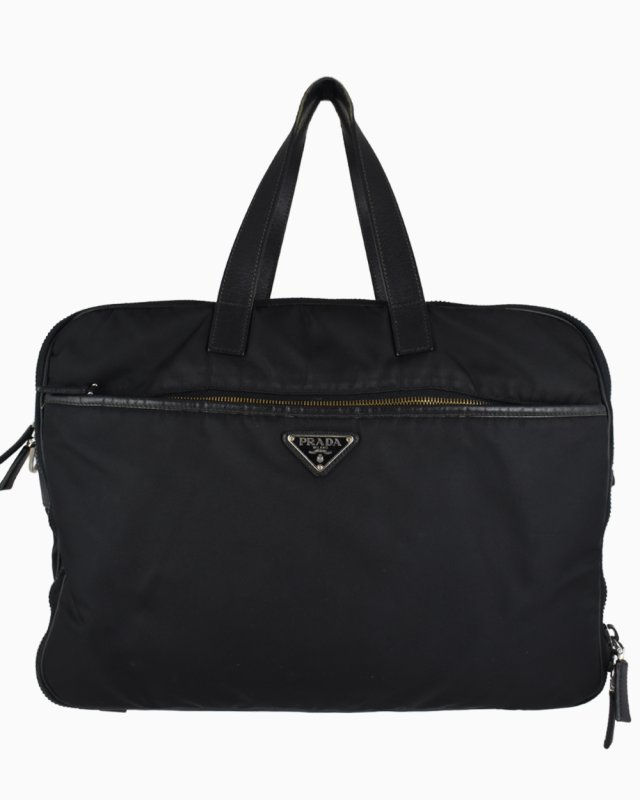 Pasta Prada Original Saffiano Nylon Preta Masculina