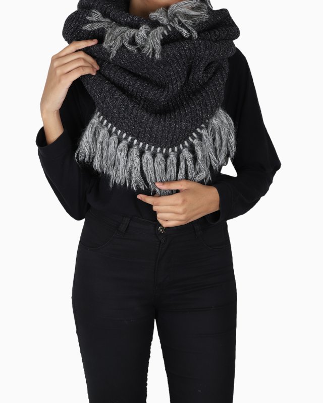 Cachecol Dior Original Lã Cinza Feminino