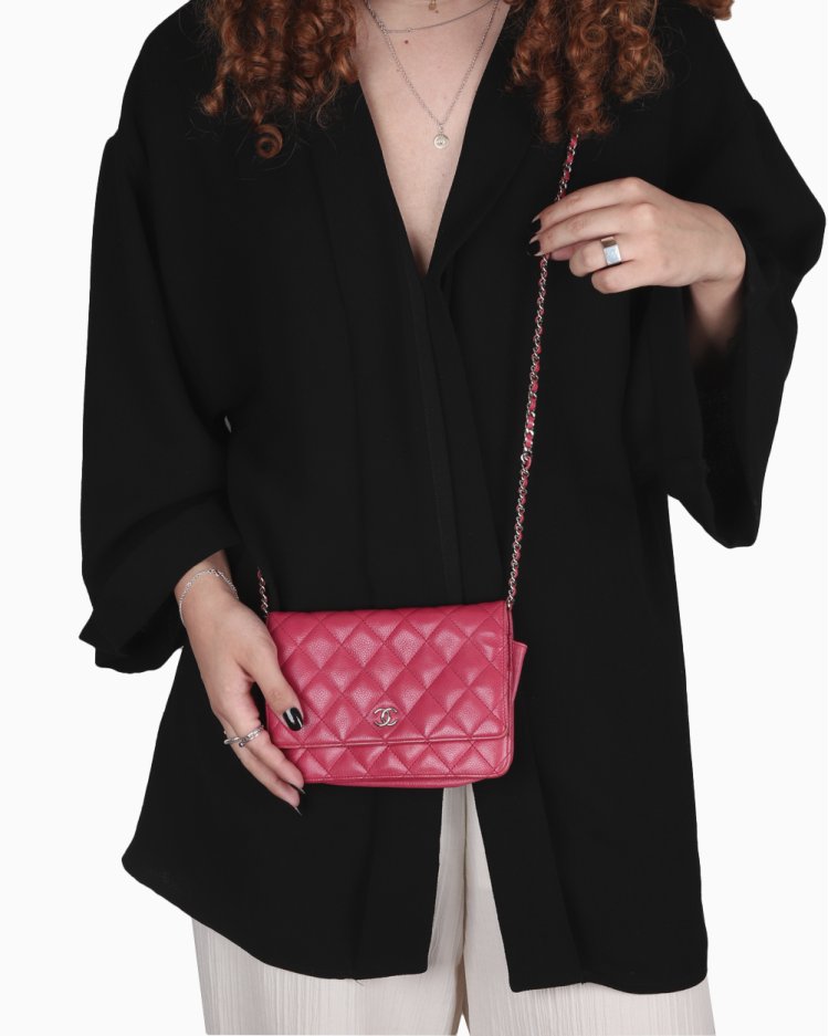 Bolsa Chanel Original WOC Rosa Feminina