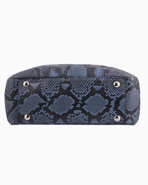 Bolsa Versace Original Demetra Vanitas Python Azul Feminina