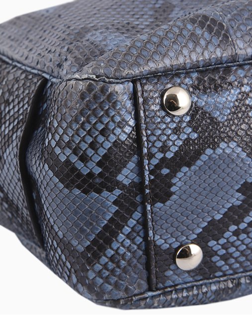 Bolsa Versace Original Demetra Vanitas Python Azul Feminina