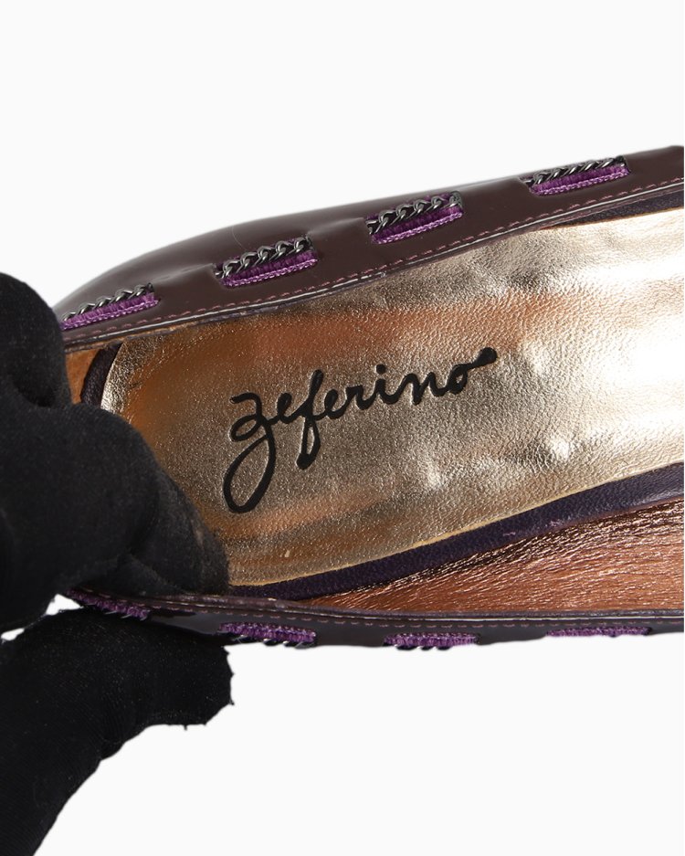 Sapato Zeferino Original Couro Envernizado Azaleia Berinjela Feminino