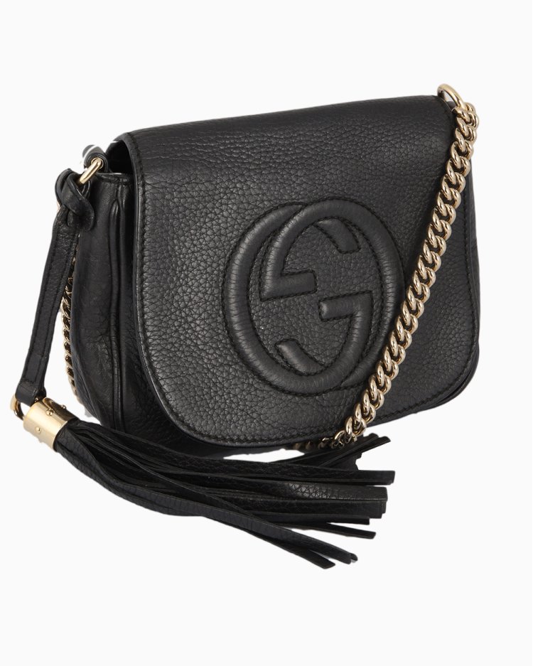 Bolsa Gucci Original Soho Flap Chain Small Preta Feminina