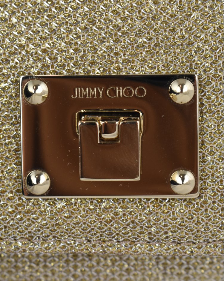 Bolsa Jimmy Choo Original Mini Glitter Dourada Feminina