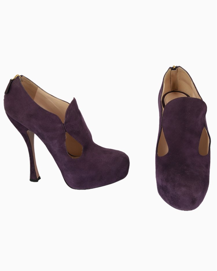 Sapato Prada Original Camurça Roxo Feminino