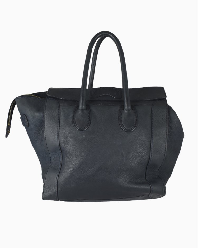 Bolsa Celine Original Mini Luggage Azul Petróleo Feminina