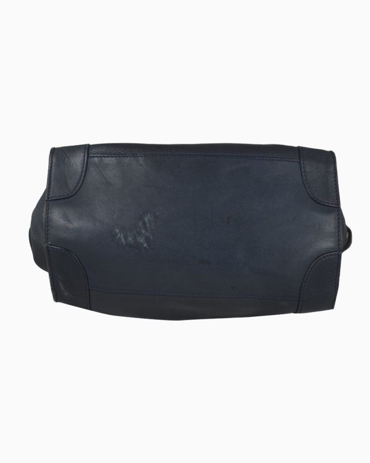 Bolsa Celine Original Mini Luggage Azul Petróleo Feminina