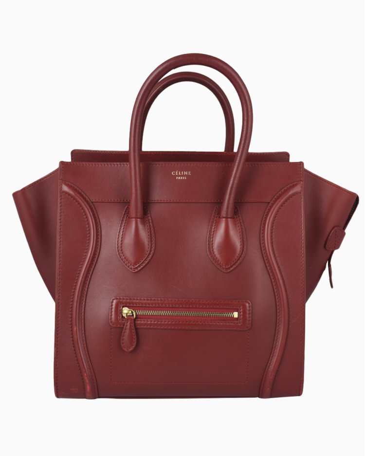 Bolsa Celine Original Luggage Mini Tote Vermelha Feminina