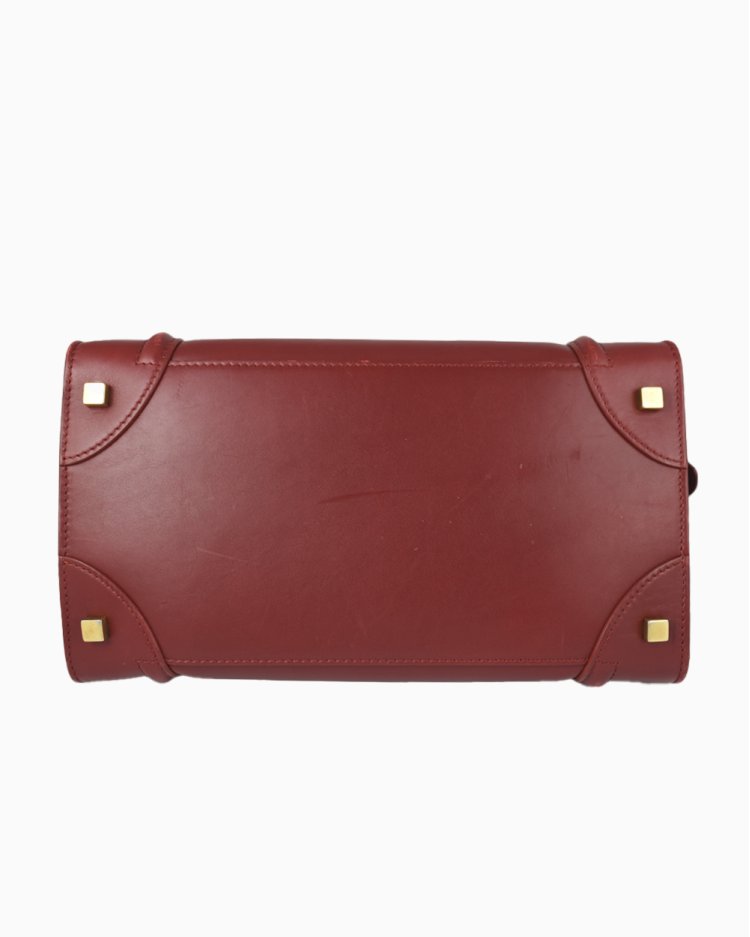 Bolsa Celine Original Luggage Mini Tote Vermelha Feminina