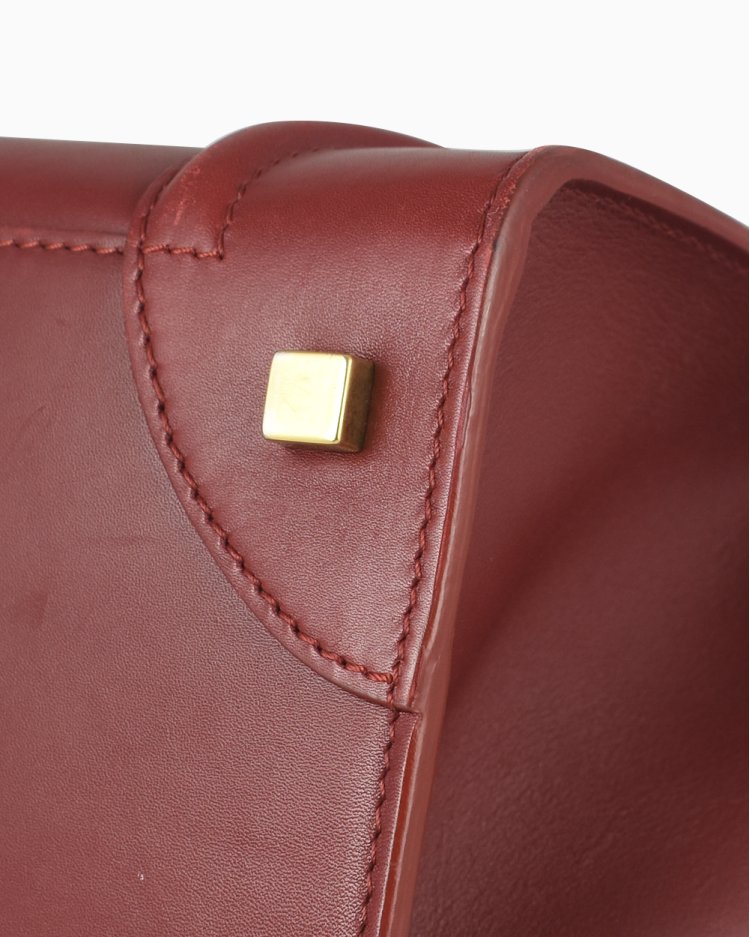 Bolsa Celine Original Luggage Mini Tote Vermelha Feminina
