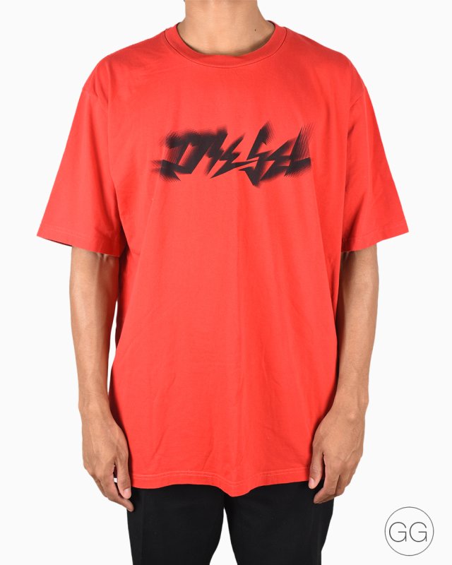 Camiseta Diesel Original Graffite Logo Vermelha Feminina
