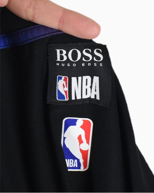 Camiseta Hugo Boss Original NBA Estampa Preta Masculina