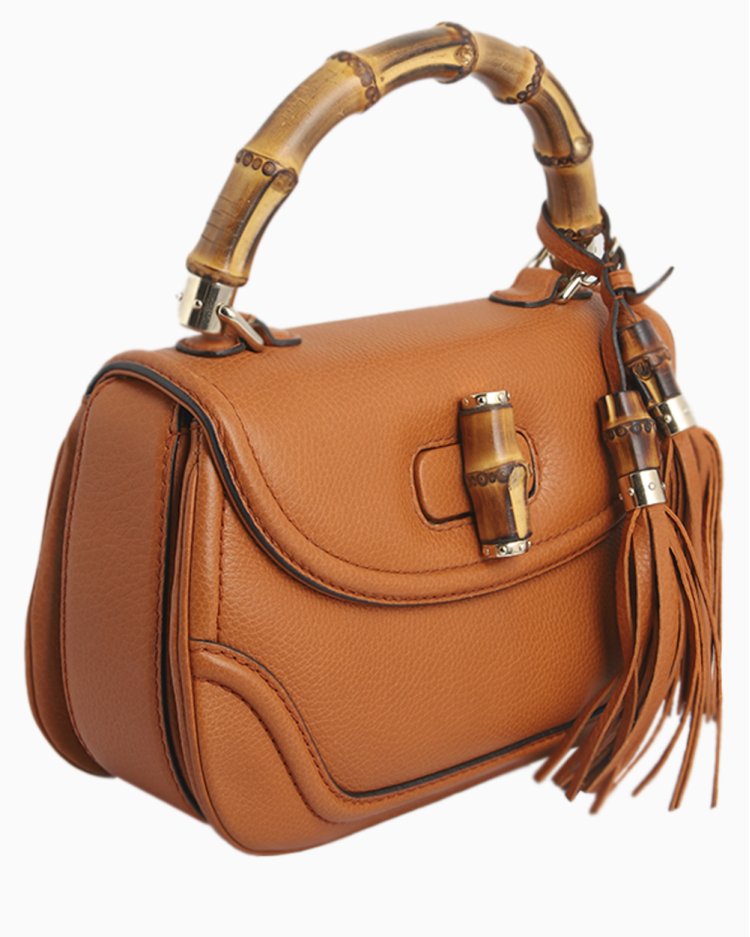 Bolsa Gucci Original New Bamboo Laranja Feminina