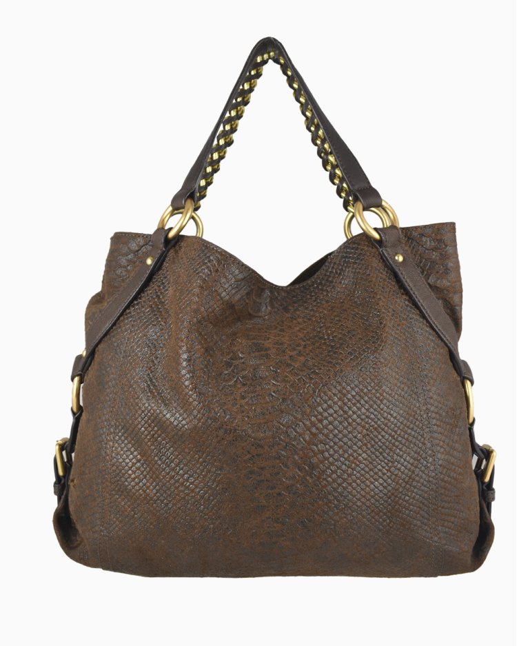 Bolsa Michael Kors Original Python Chain Marrom Feminina