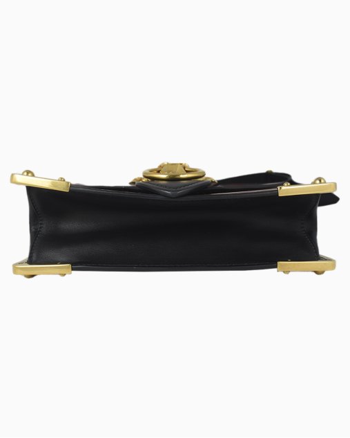 Bolsa Prada Original Lions Head Cahier Preta e Marrom Feminina