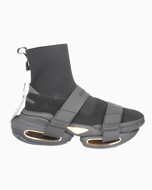 Tênis Balmain Original B-Bold Cano Alto Preto Masculino