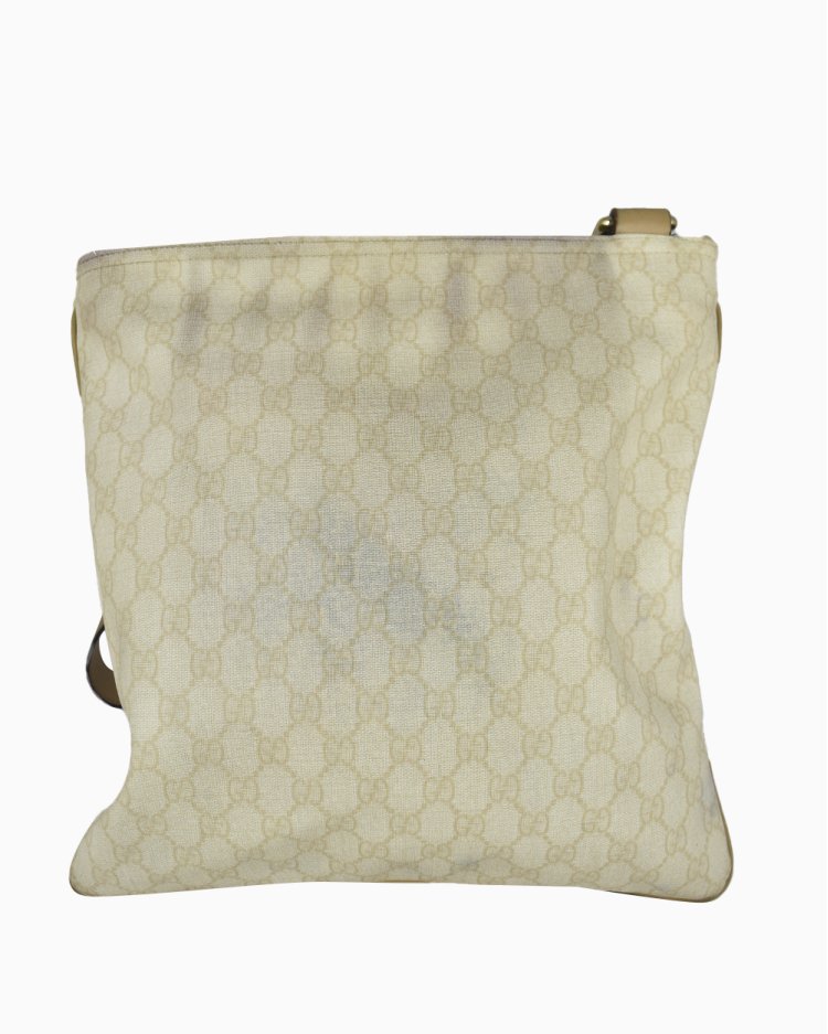 Bolsa Gucci Guccissima Original Messenger Creme Feminina
