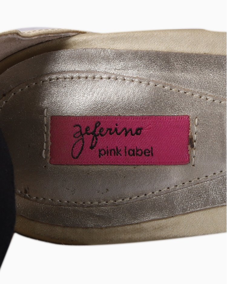 Sandália Zeferino Original Satin Bow Dourada Feminina