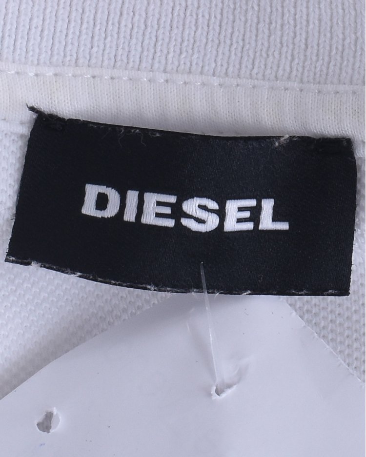 Camisa Polo Diesel Original Logo Branca Masculina