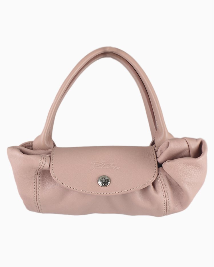 Bolsa Longchamp Original Le Pliage Cuir Couro Rosa Feminina