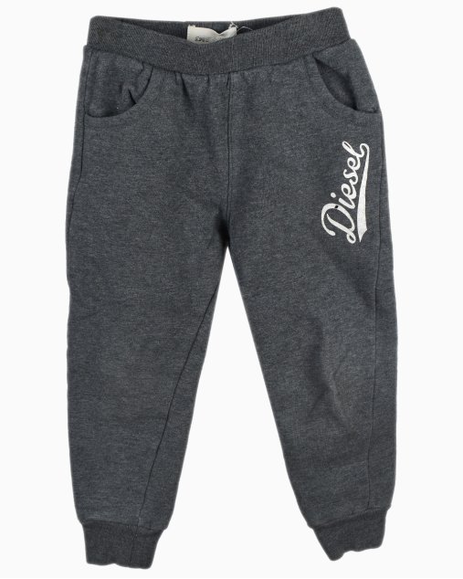 Conjunto Moletom Infantil Diesel Original Logo Cinza