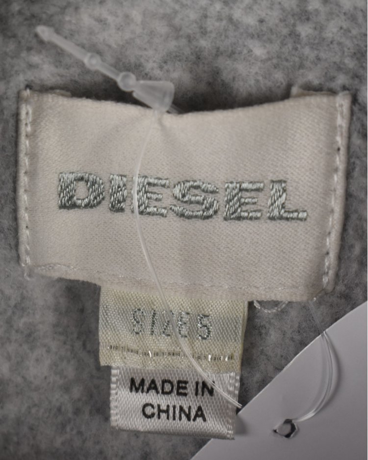 Conjunto Moletom Infantil Diesel Original Logo Cinza
