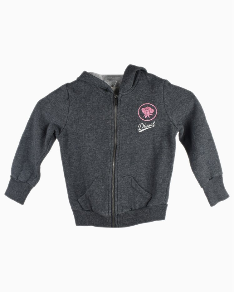 Conjunto Moletom Infantil Diesel Original Logo Cinza