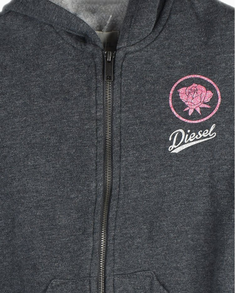 Conjunto Moletom Infantil Diesel Original Logo Cinza
