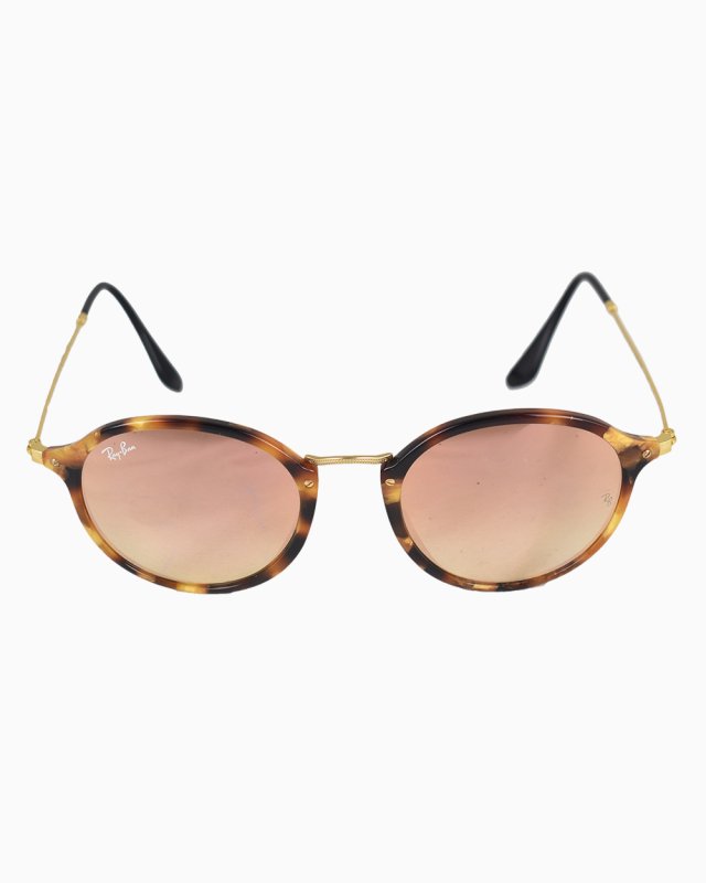 Óculos de Sol Ray Ban Original Round Fleck RB 2247 Marrom Feminino