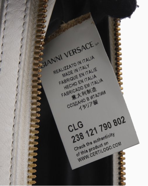 Bolsa Versace Original Palazzo Tote Branca Feminina