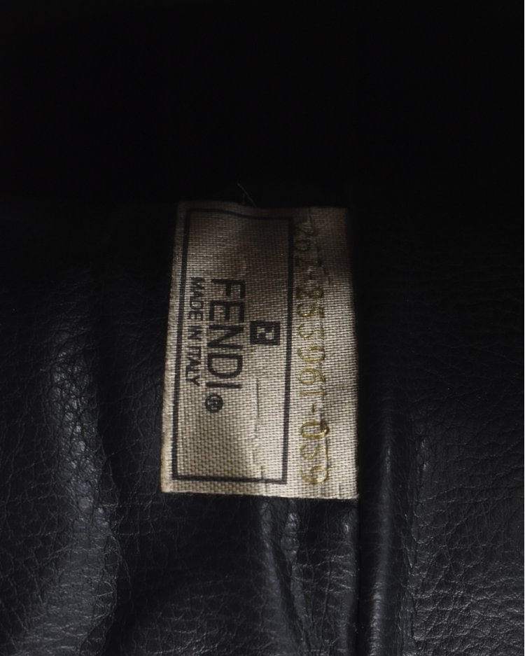 Pasta Fendi Original Flat Zip Canvas Marrom Feminina