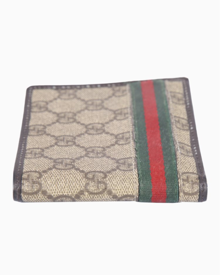 Carteira Gucci Original GG Supreme Web Bifold Monograma Masculina