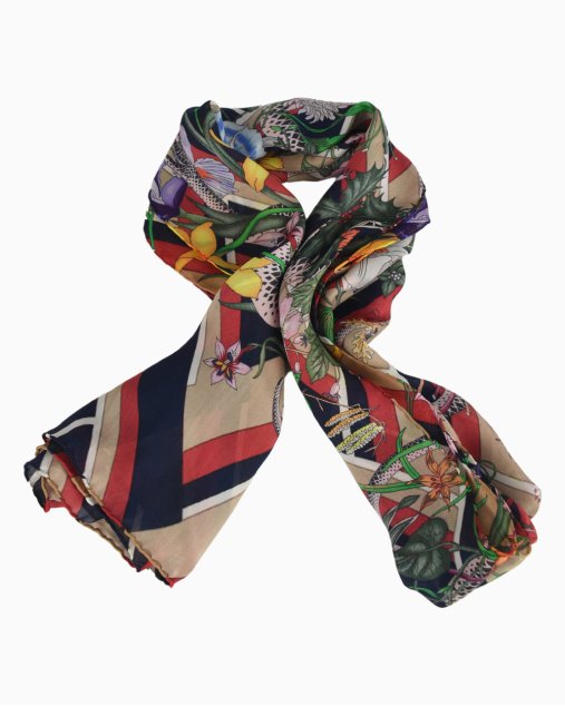 Lenço Gucci Original Seda Estampado Feminino