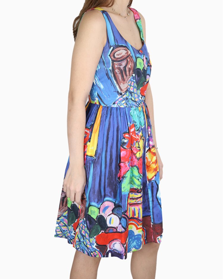 Vestido Prada Original Estampado Colorido Feminino
