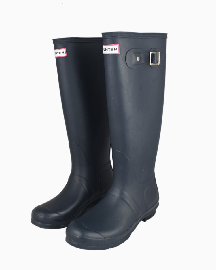 Galocha Hunter Original Wellington Cano Alto Preta Feminina